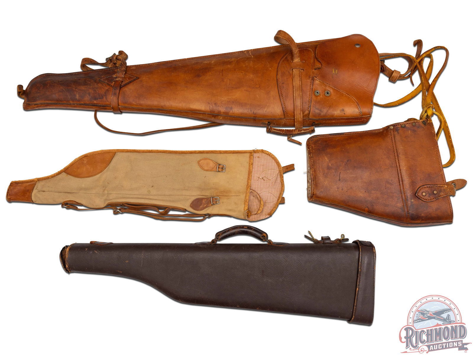 Lot Of Three Vintage Take-down Rifle Or Shotgun Scabbards Includes ...