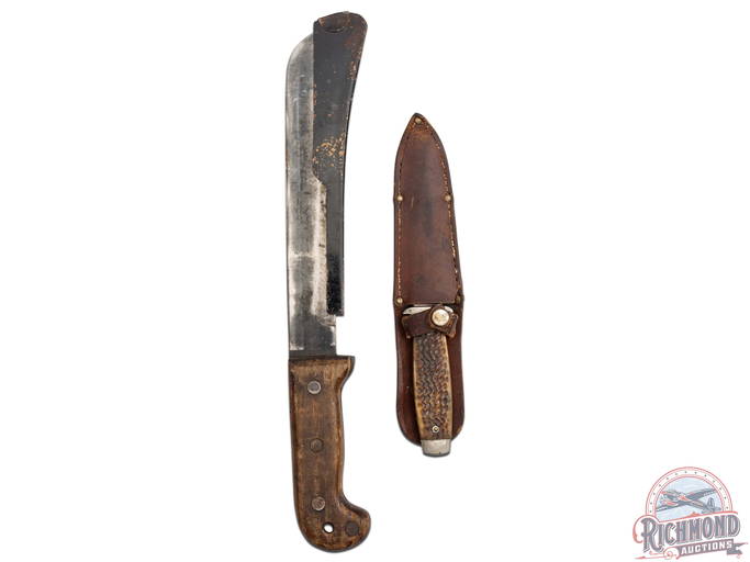 Vintage Case Xx Survival Machete Wwii Era And Case Fixed Blade With ...