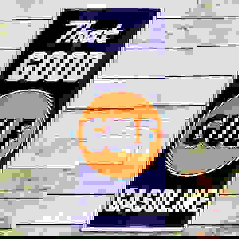 That Good Gulf Gasoline Ss Porcelain Lighthouse Sign W/ Logo Auction