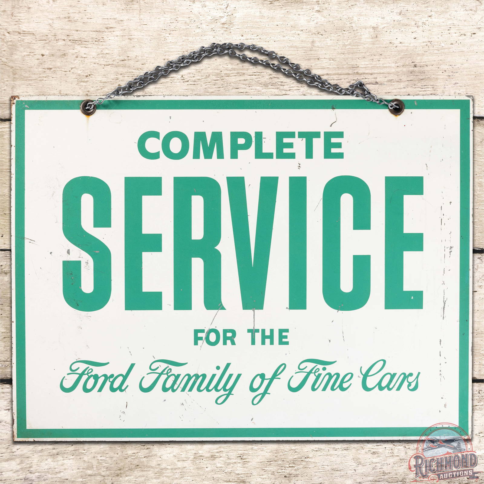 Edsel Complete Service For The Ford Family Of Fine Cars Ds Tin Sign Auction