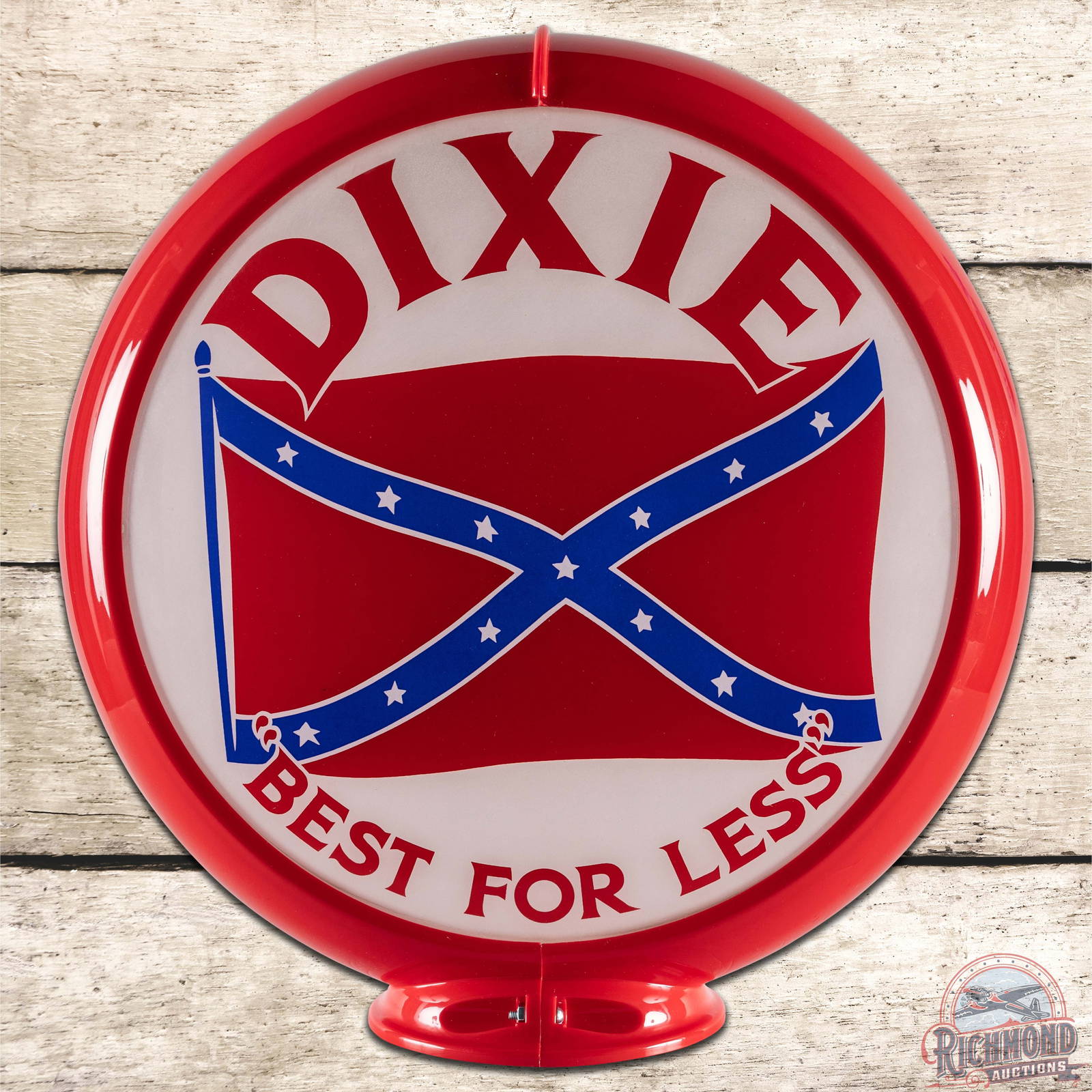 Scarce Dixie "best For Less" Gasoline 13.5" Single Lens Capco Gas Pump ...