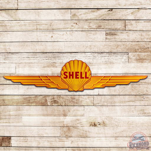 Fantastic Shell Aviation Gasoline 3 Piece 18' Ss Porcelain Clamshell ...
