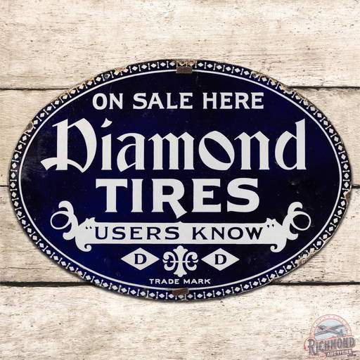 Diamond Tires "users Know" On Sale Here Ds Porcelain Sign