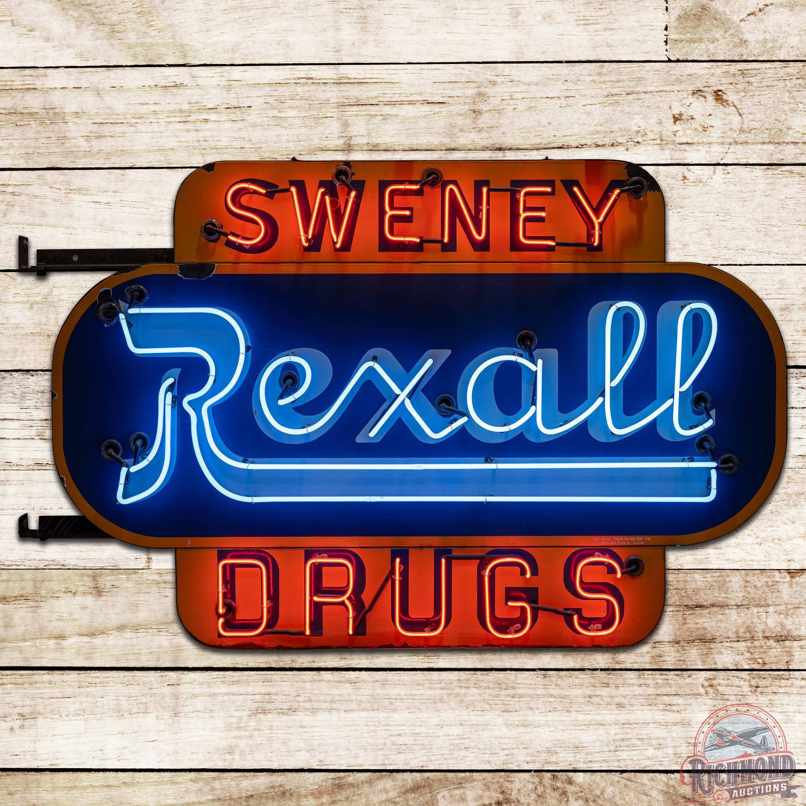 Sweney Rexall Drugs Ds Porcelain Neon Sign Auction