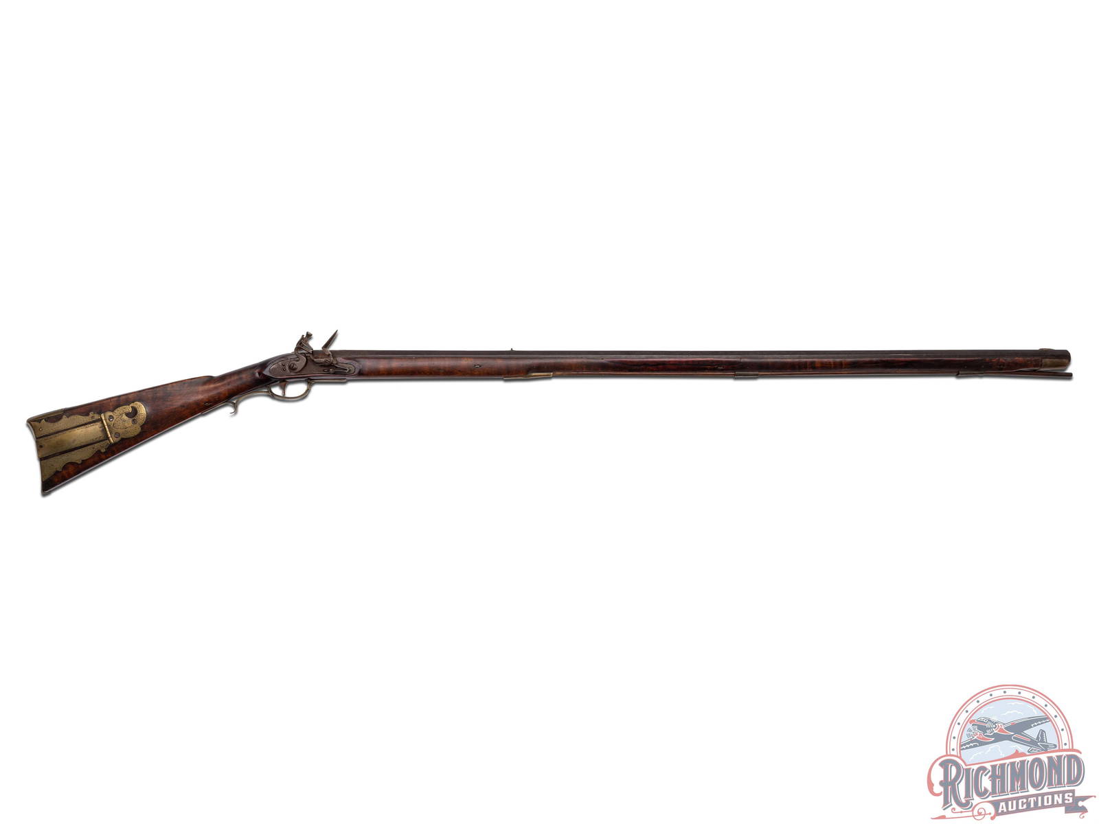 Eagle Patchbox Flintlock Kentucky Possibly Southern Rifle Auction