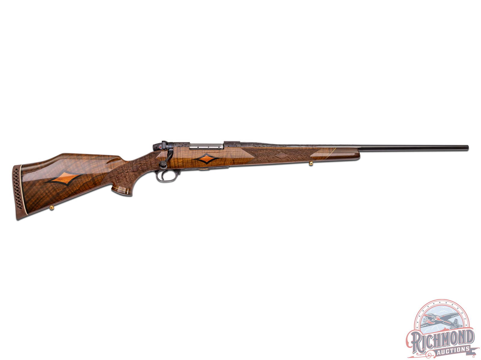 1970 Stunning Weatherby Crown Custom Engraved Mark V 240 Magnum Bolt ...