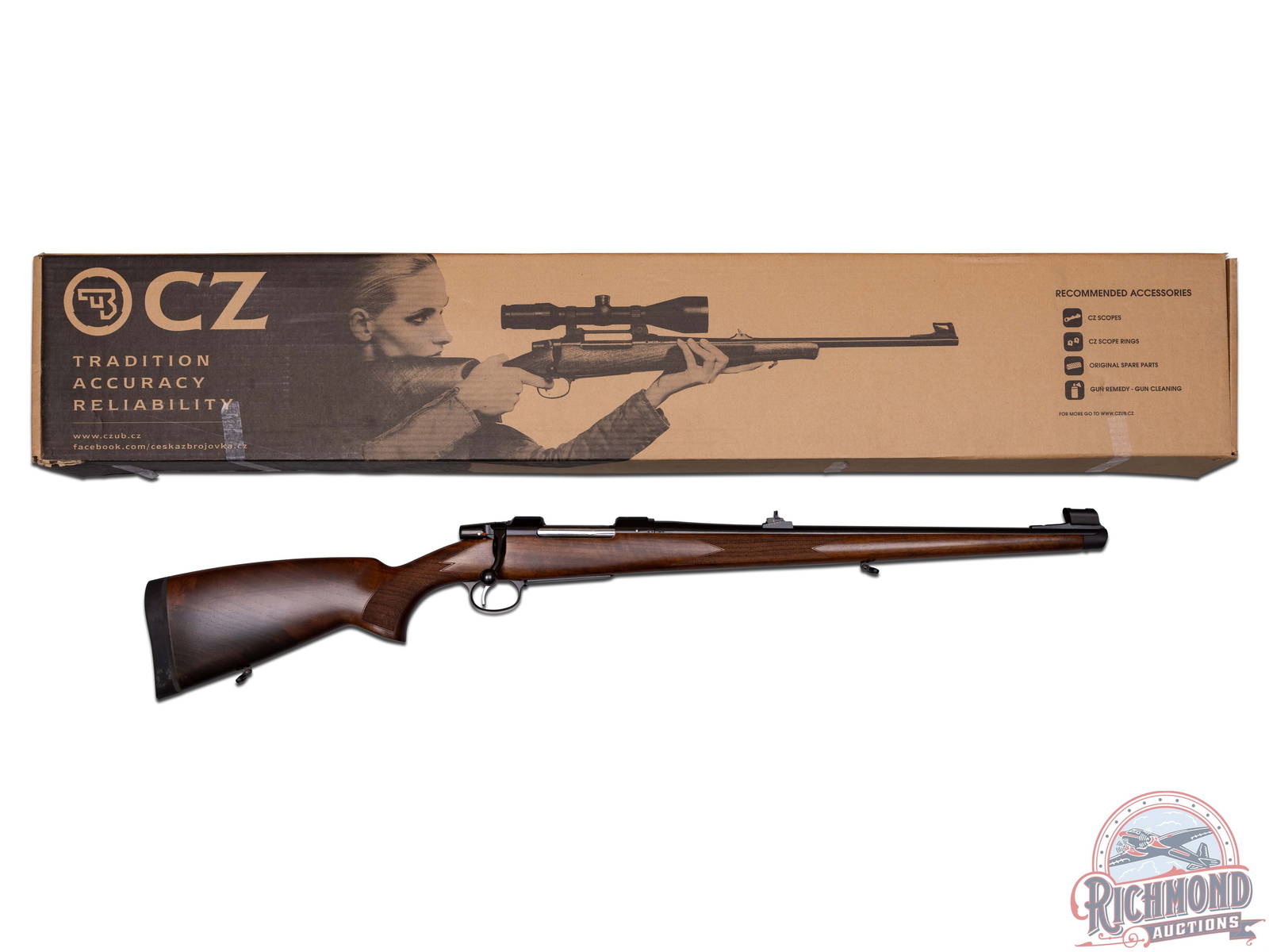 Superb! Cz 550 Fs Bolt Action 6.5x55 Rifle With Mannlicher Stock In ...