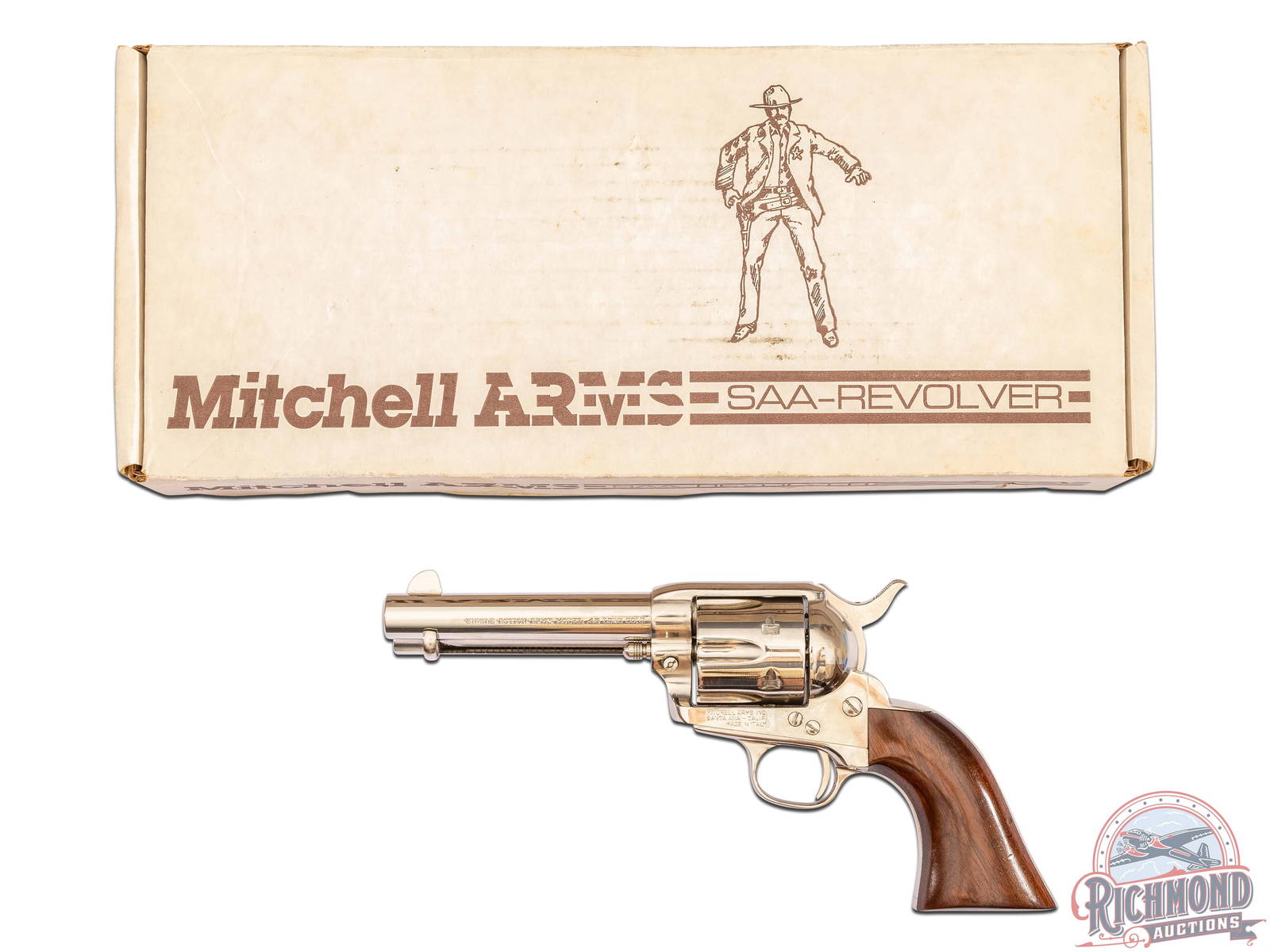 Scarce Uberti Mitchell Arms Single Action Army .45 Long Colt Nickel ...