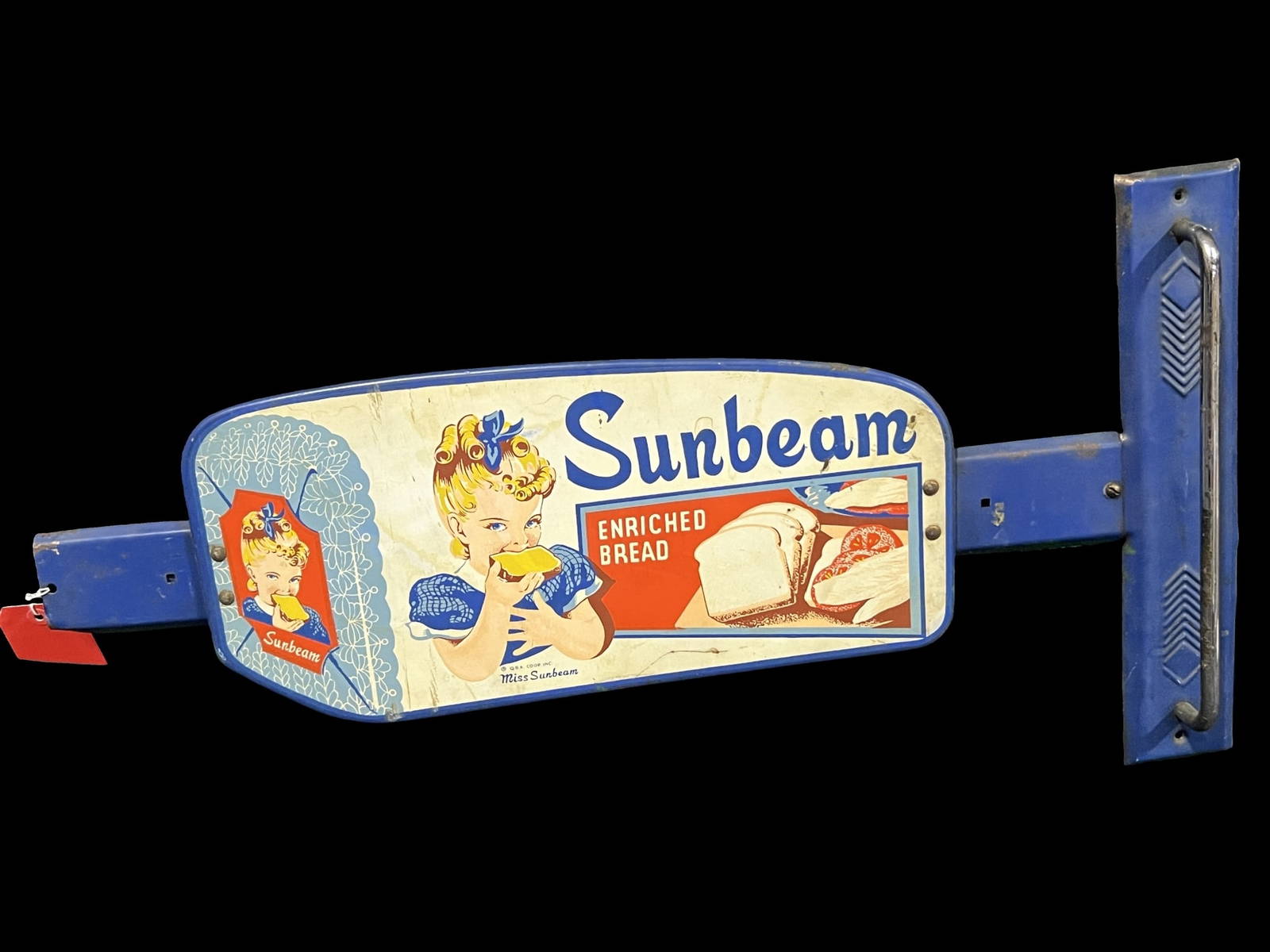 Miss Sunbeam Bread Advertising Door Push Sign With Handle Auction