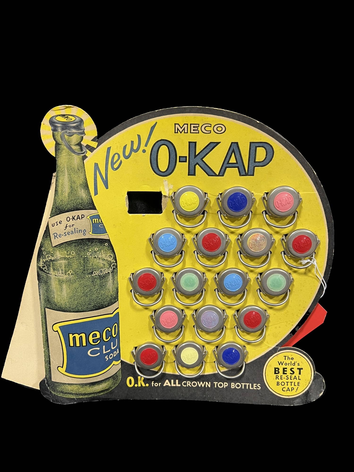 Rare Meco O-kap Bottle Topper Soda Sign Auction