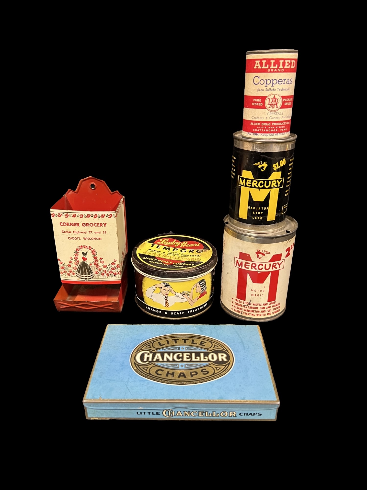 Mercury Motor Magic Lucky Heart Scalp Chancellor Chaps Can Auction