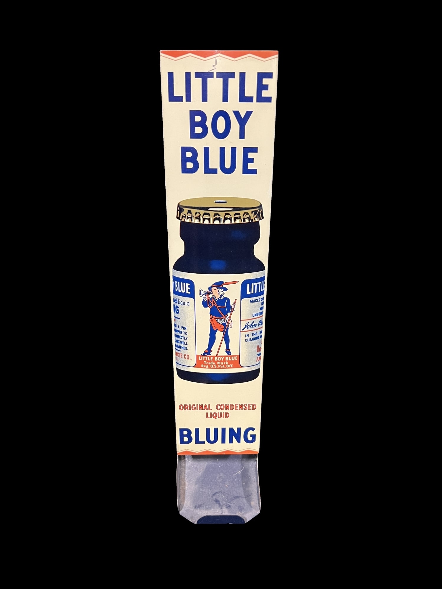 Nos Little Boy Blue Bluing Liquid Tin Metal Display Advertising Sign ...