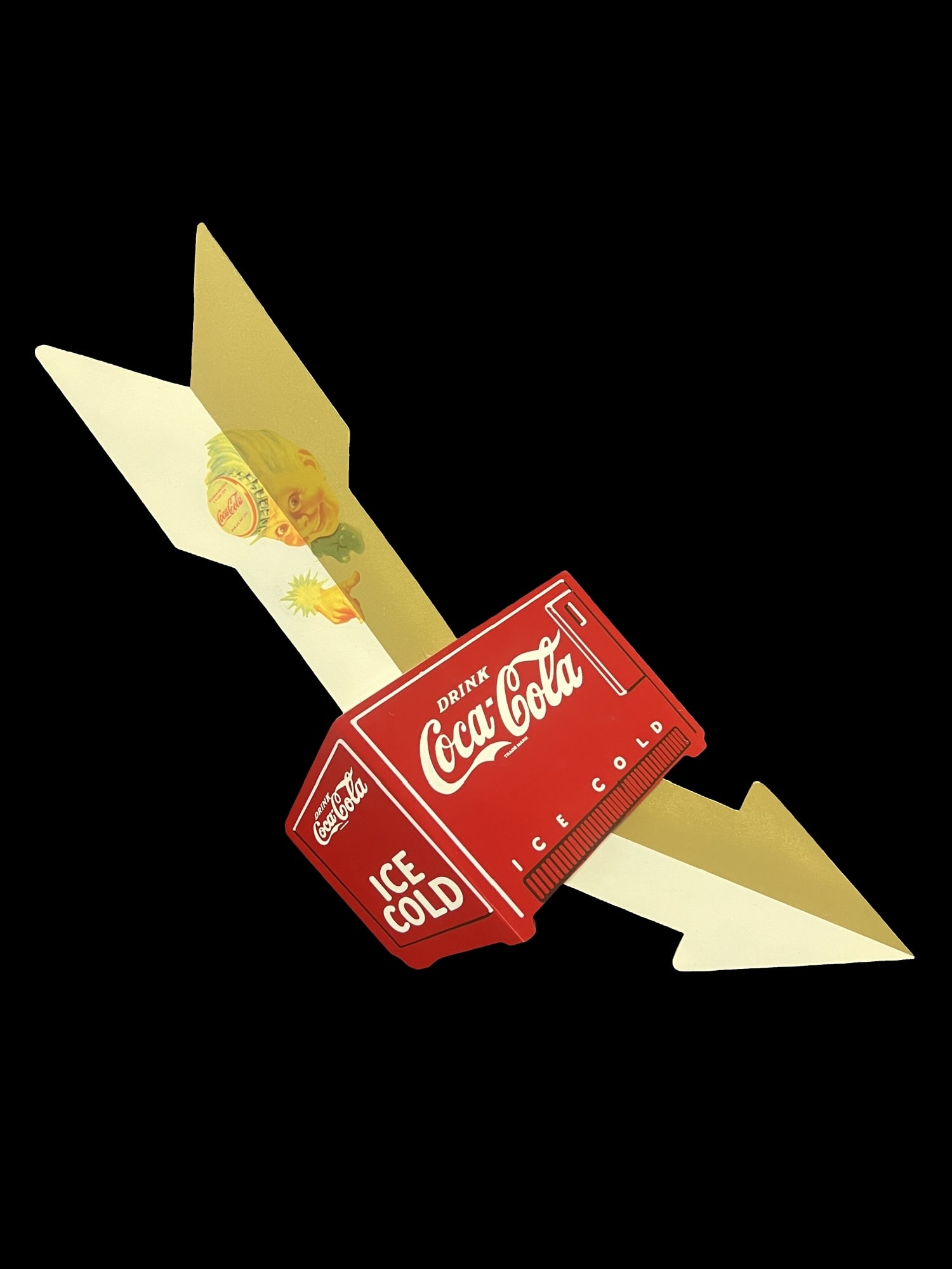 Reproduction Kay Coca Cola Coke Soda Masonite Sprite Boy Arrow Sign ...