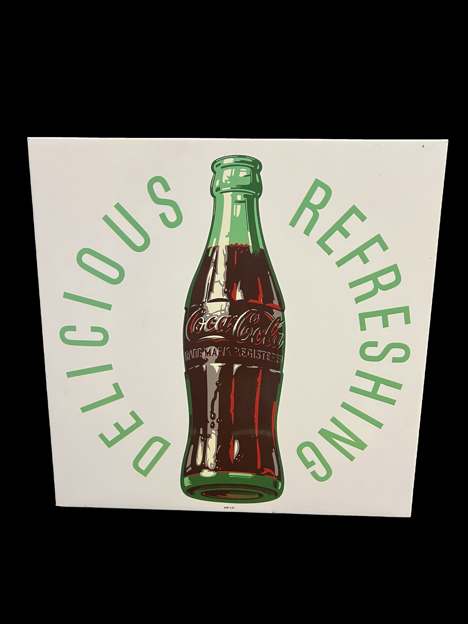 Delicious Refreshing Coca Cola Coke Porcelain Soda Sign Auction