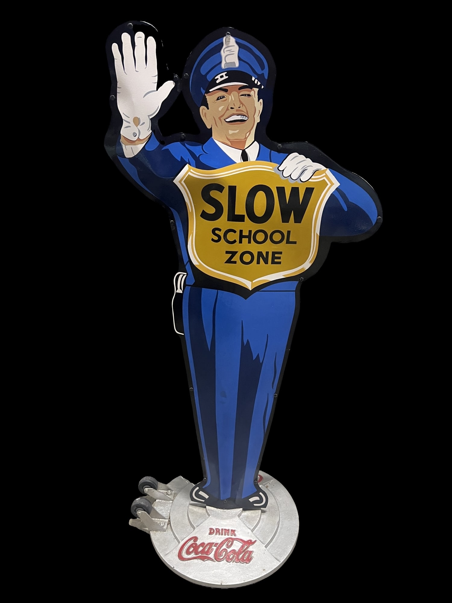Coca Cola Coke Police Slow School Zone Sign Auction