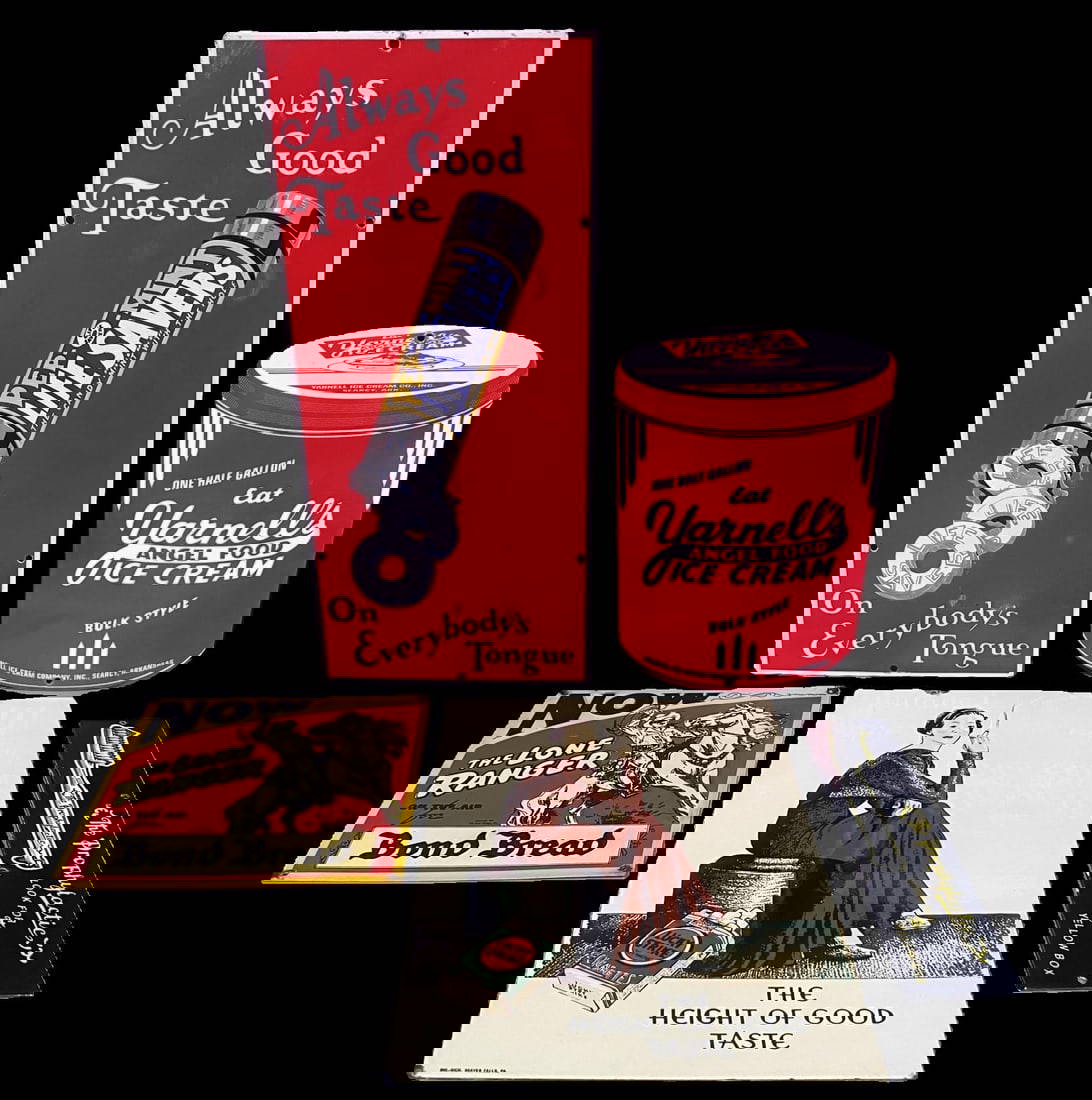 Live Saver Darnell's Lucky Strike Lone Ranger Sign Auction