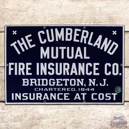 Nice The Cumberland Mutual Fire Insurance Co. Bridgeton Ny Single Sided ...