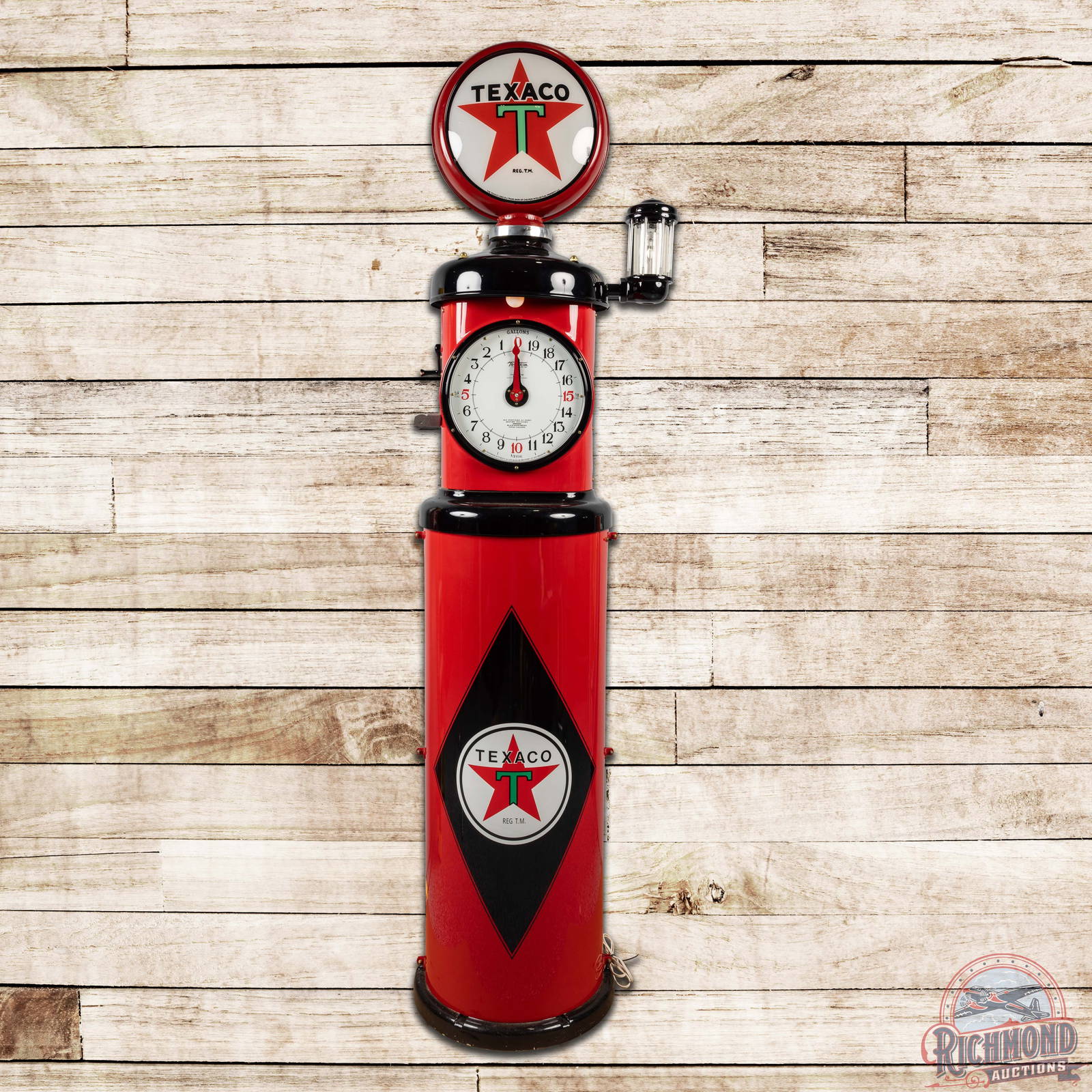 Tokheim Model 850 Clock Face Gas Pump Restored Texaco Auction