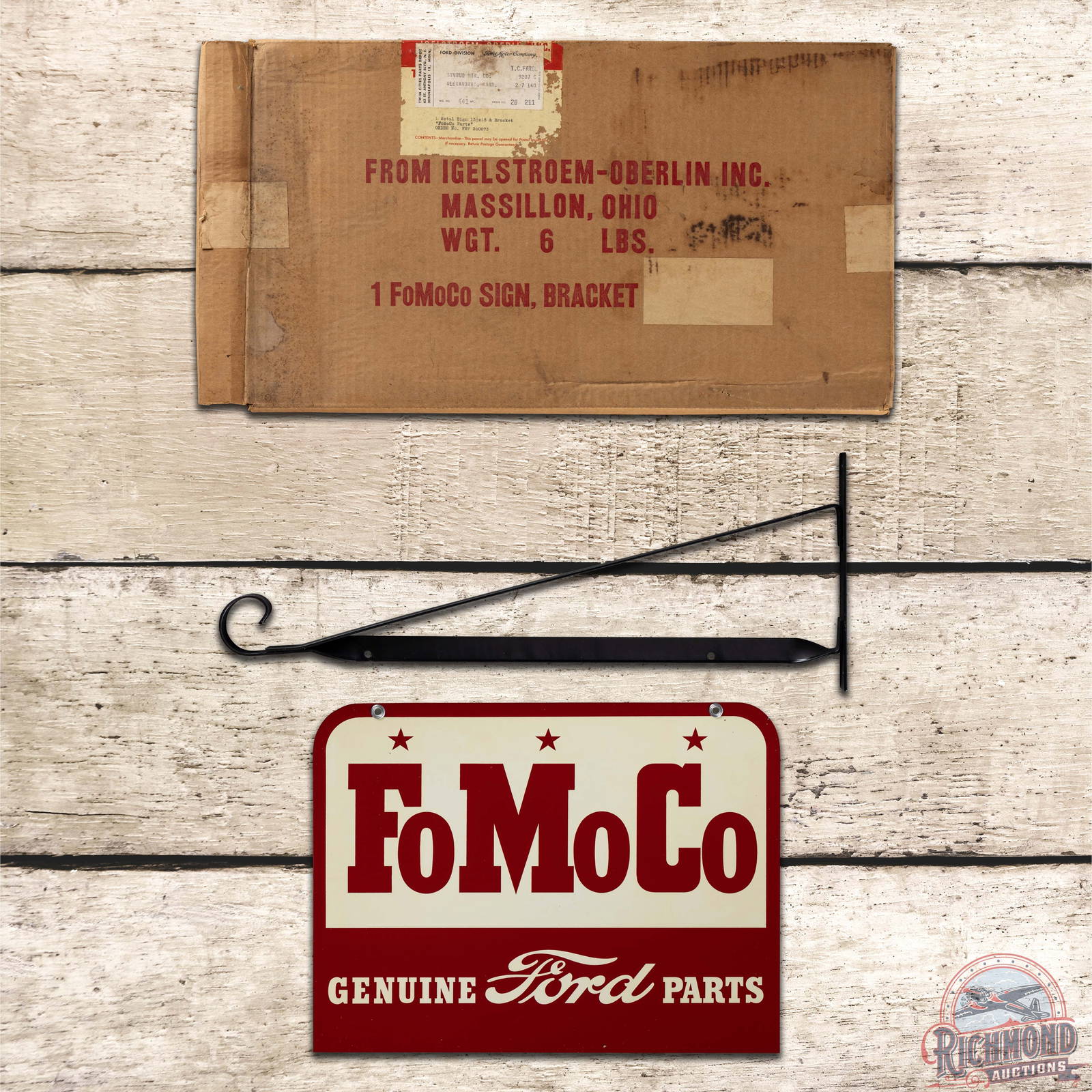 Amazing Nos Fomoco Genuine Ford Parts Double Sided Tin Sign W/ Factory ...