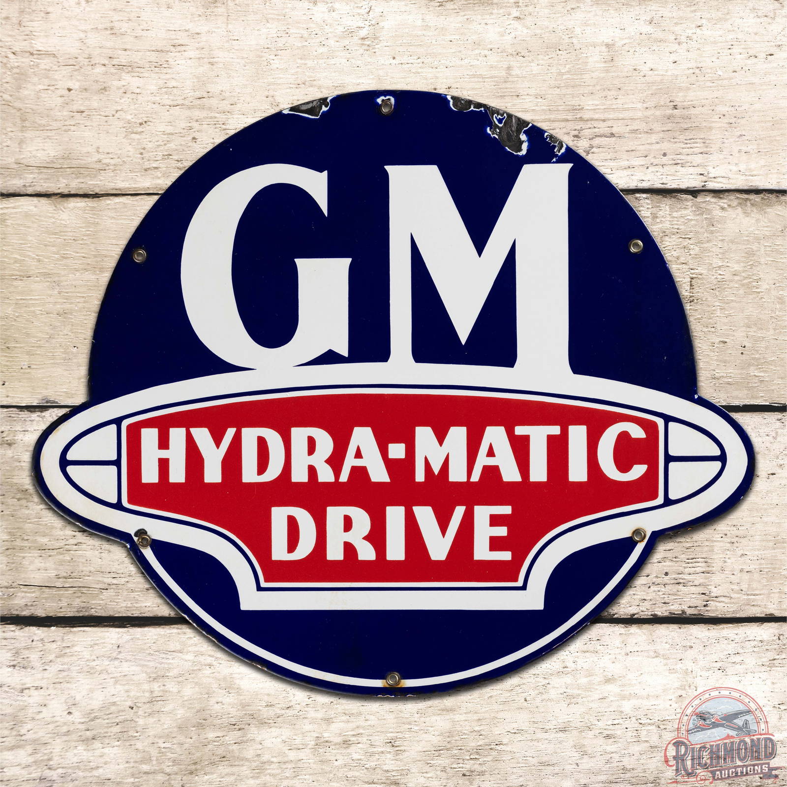 Gm General Motors Hydra-matic Drive Die Cut Single Sided Porcelain Sign ...