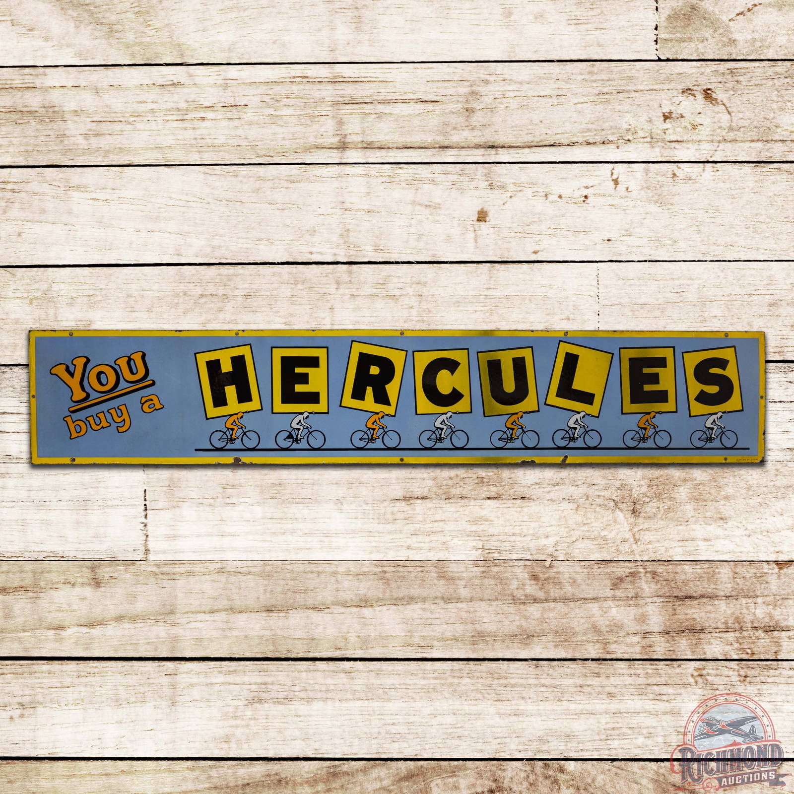 Nice You Buy A Hercules Tire Horizontal Single Sided Porcelain Sign W ...