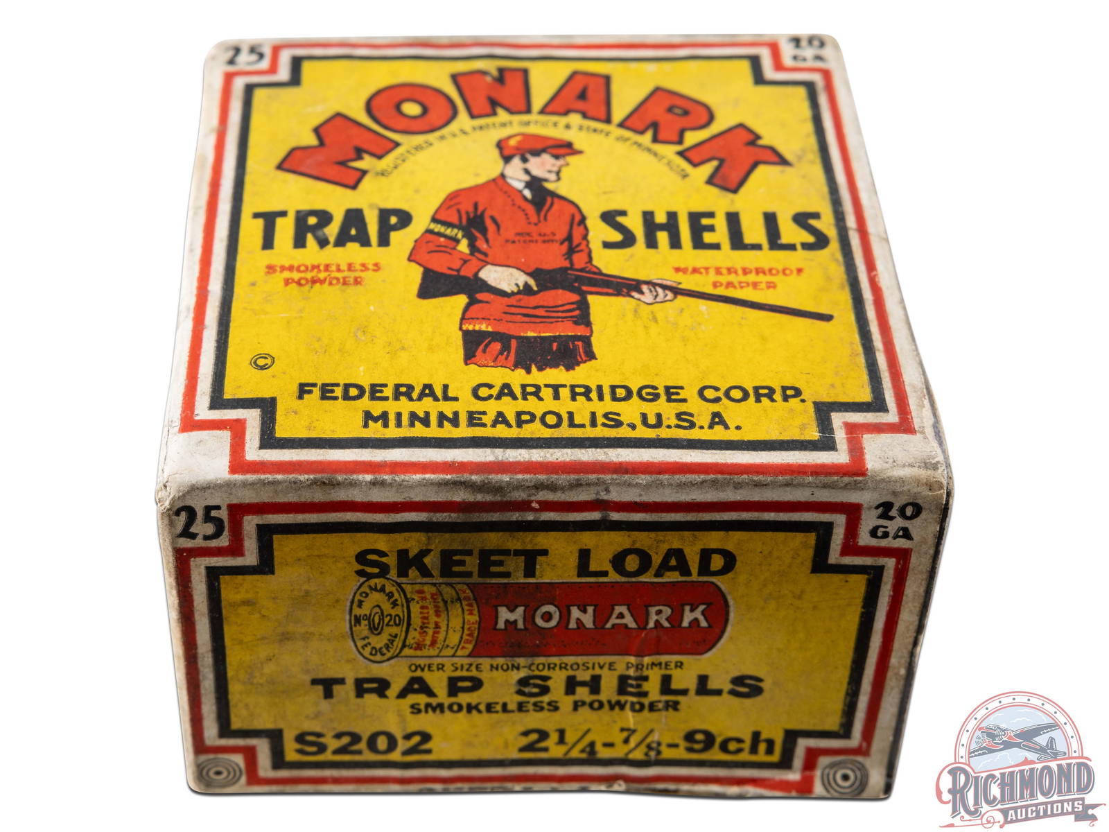 Federal Cartridge Monark Trap Shot Shells 20 Ga Two Piece Yellow & Red ...