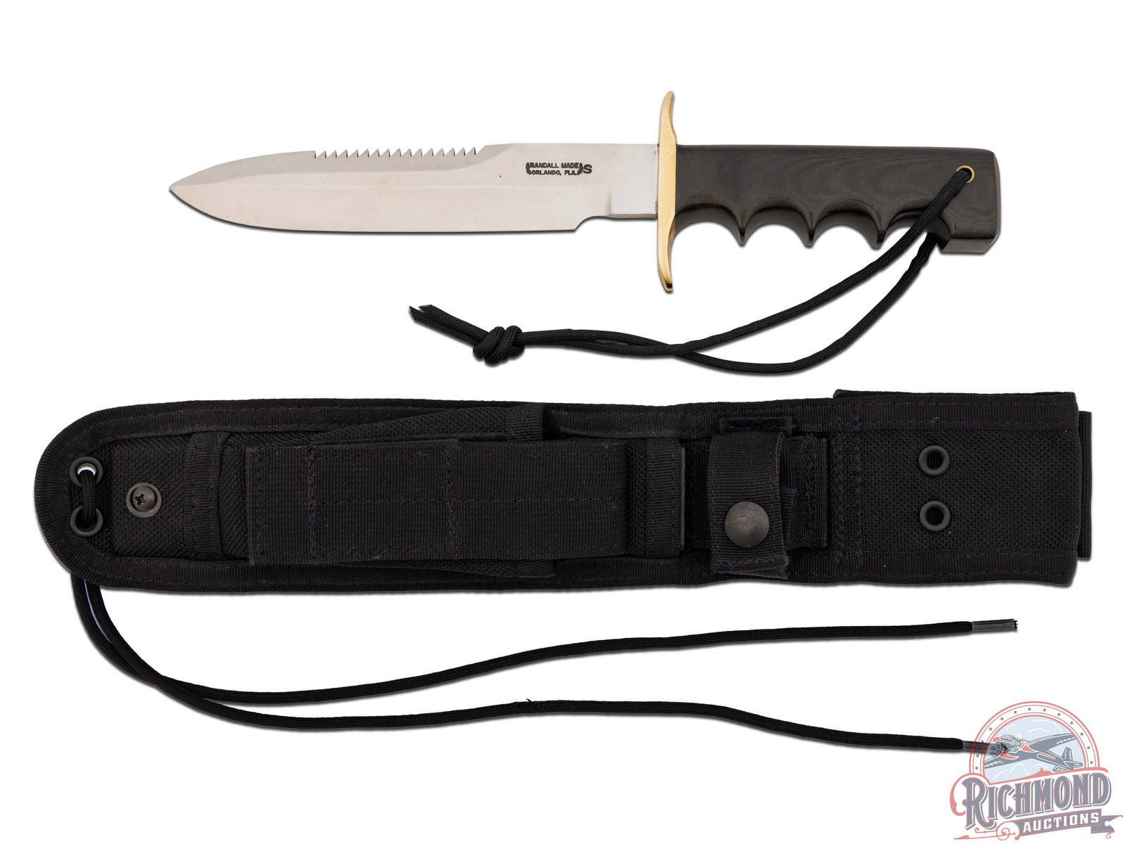 Randall Made Model 16 Diver Stainless 7" Knife With Sawtooth Back And ...