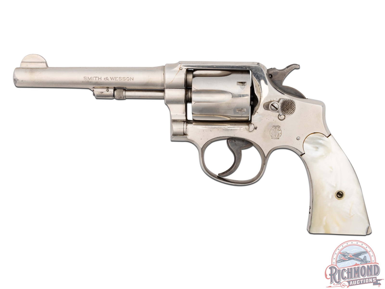 Smith & Wesson Model 1905 Hand Ejector 4th Change .38 Spl Nickel ...