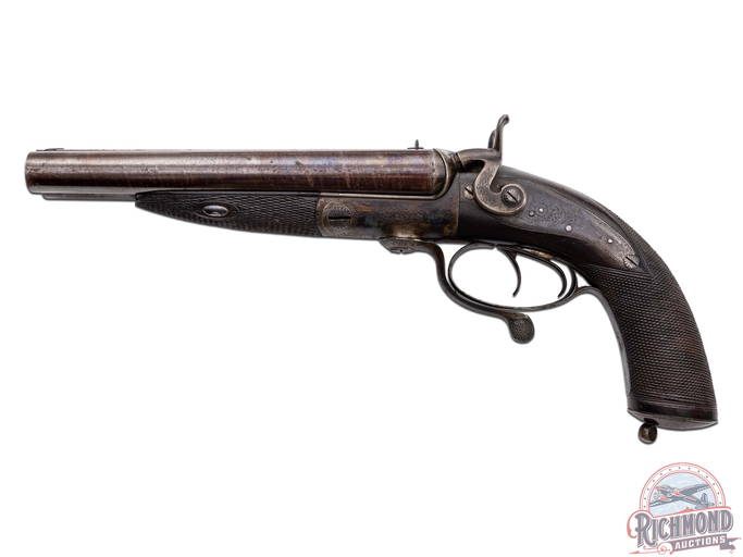 Antique Alex Henry Howdah Double Barrel Pistol Rebored By Alex Henry ...