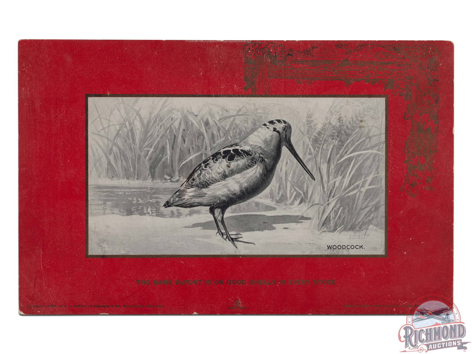 Dupont Smokeless Gun Powder Lithograph Advertising Poster "woodcock ...