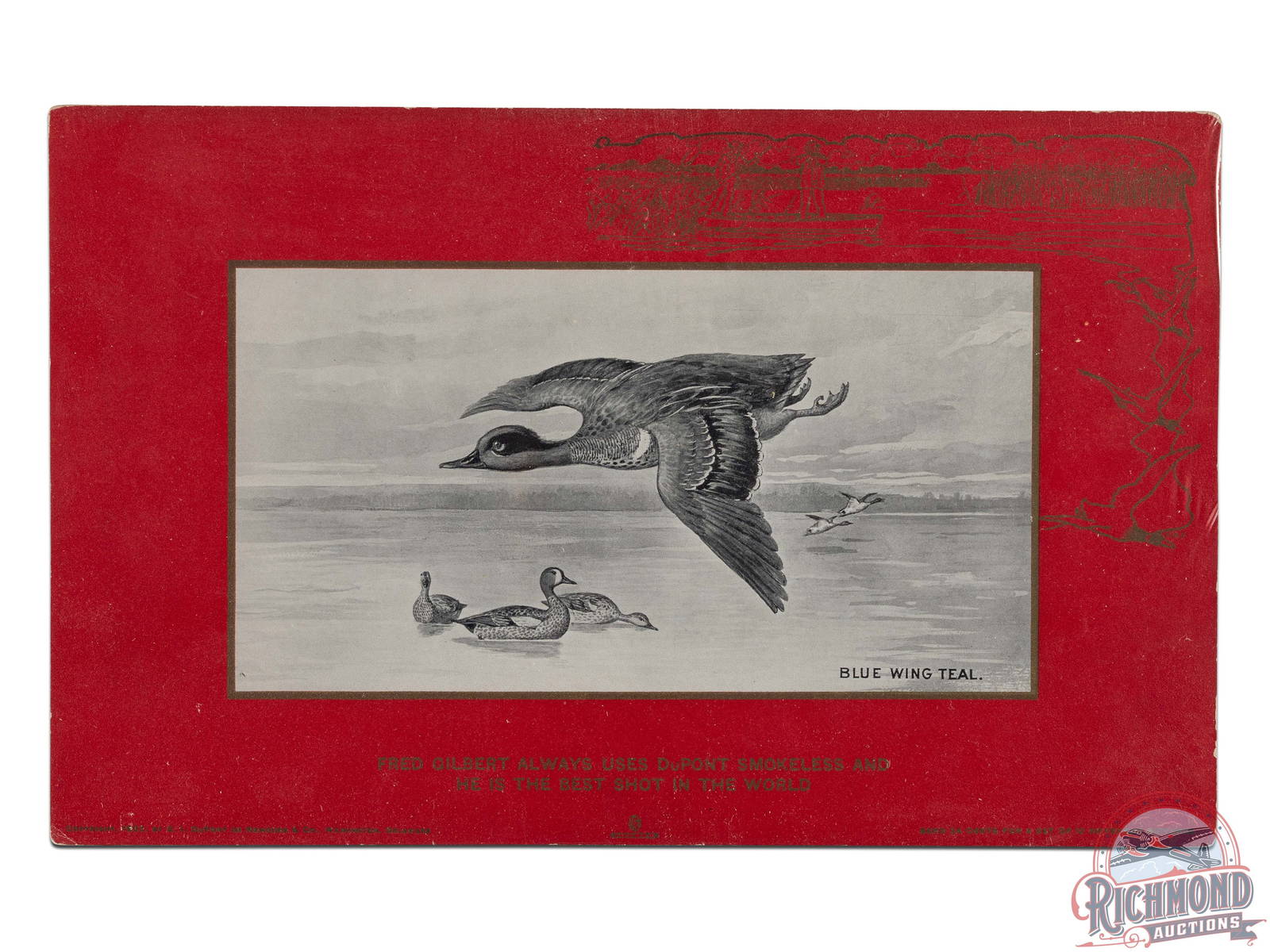 Dupont Smokeless Gun Powder Lithograph Advertising Poster "blue Wing ...