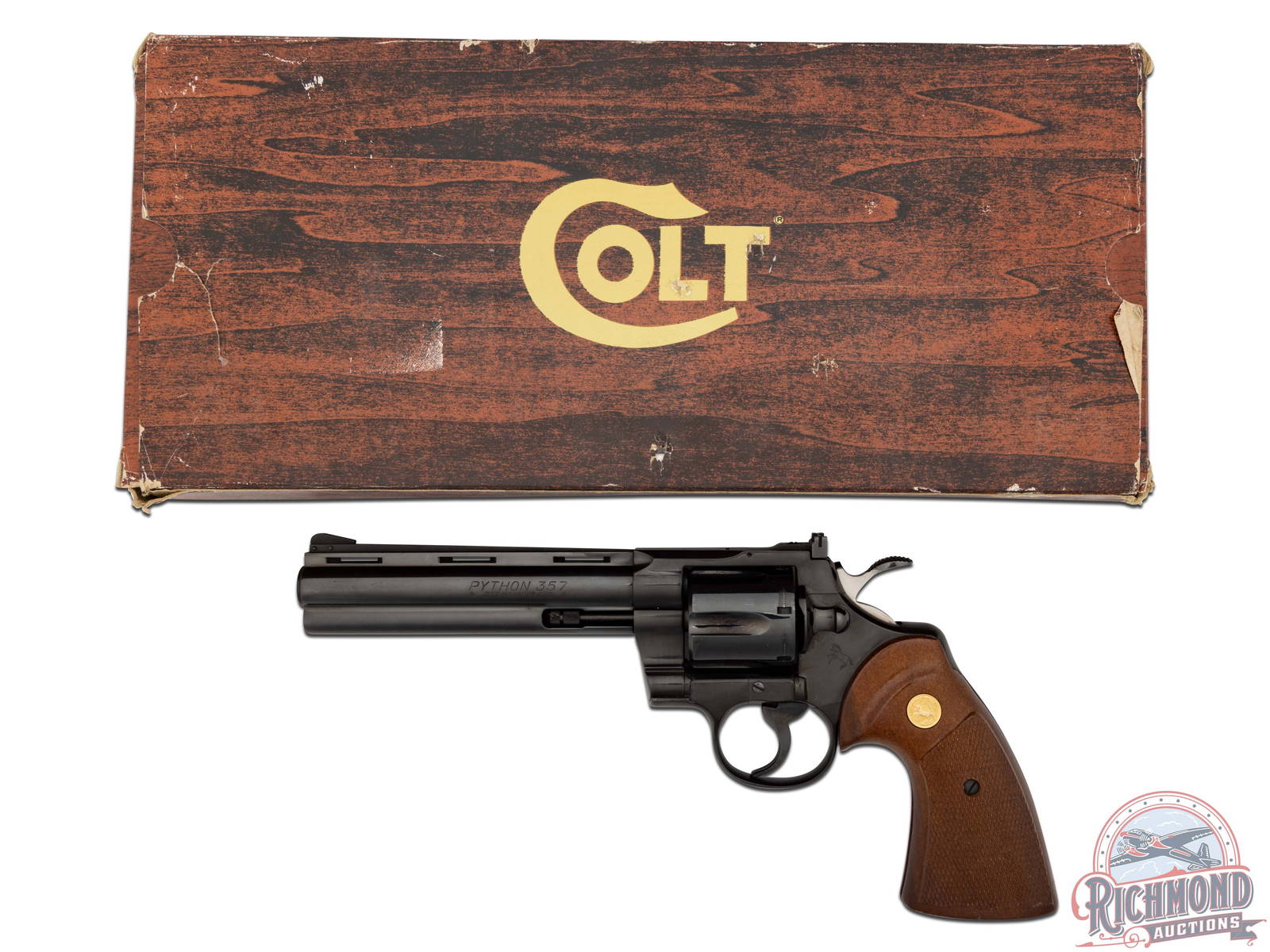1978 Colt Python .357 Mag 6" Blued Double Action Revolver In Colt Factory Box Auction