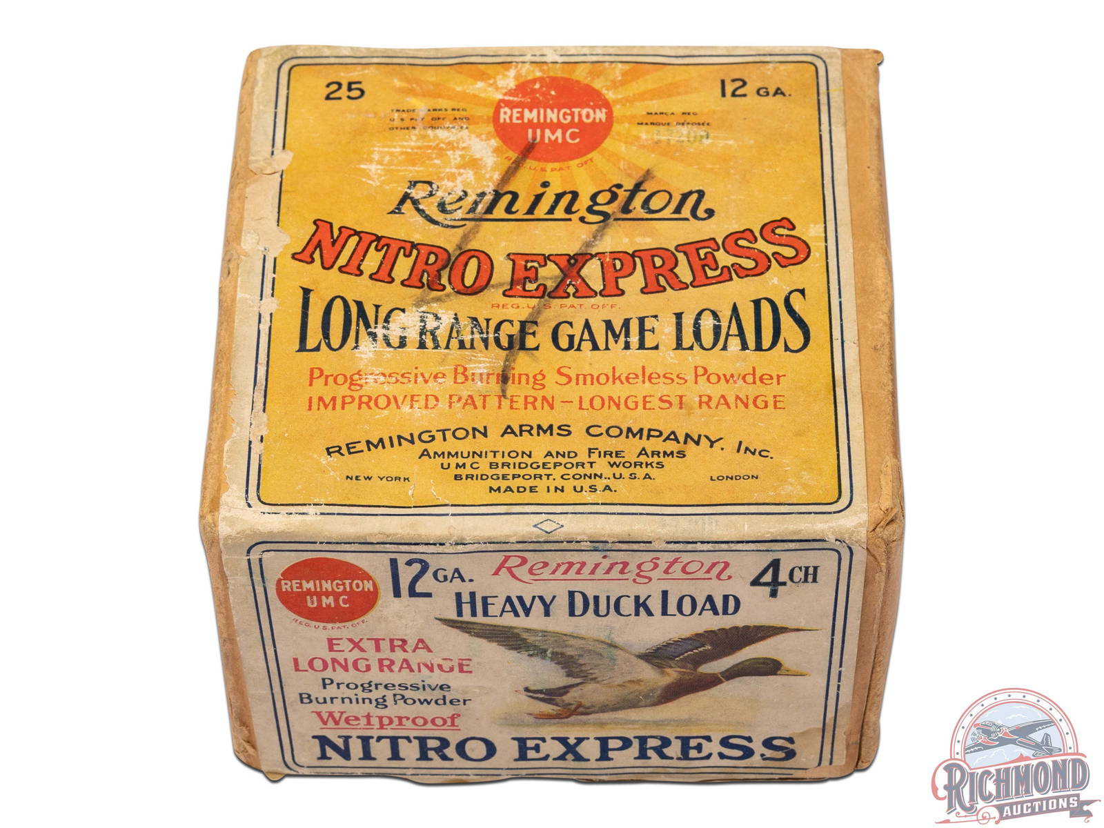 Full Box Remington Umc Nitro Club Paper Shot Shells 12 Ga Heavy Duck ...