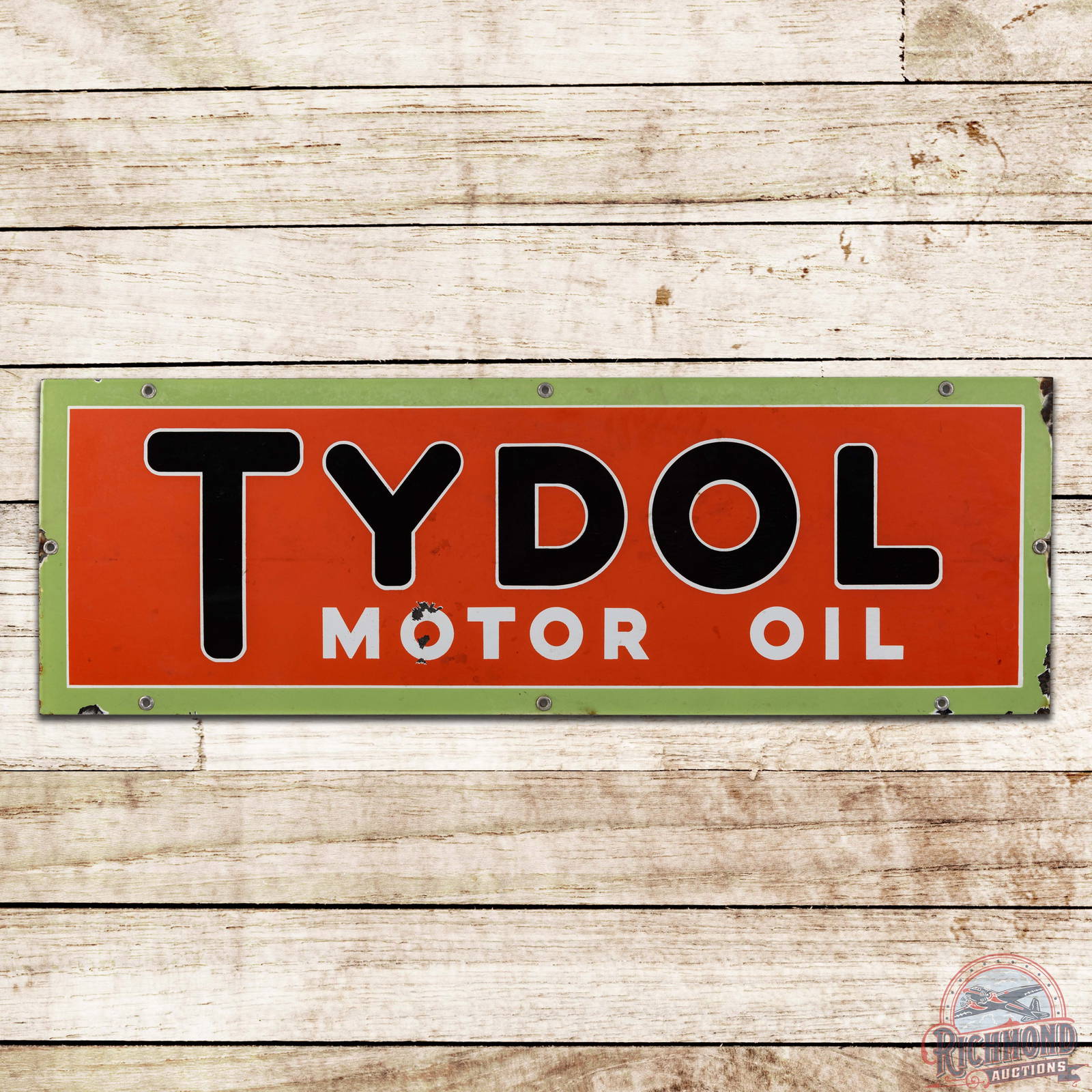 Tydol Motor Oil Single Sided Porcelain Sign Auction