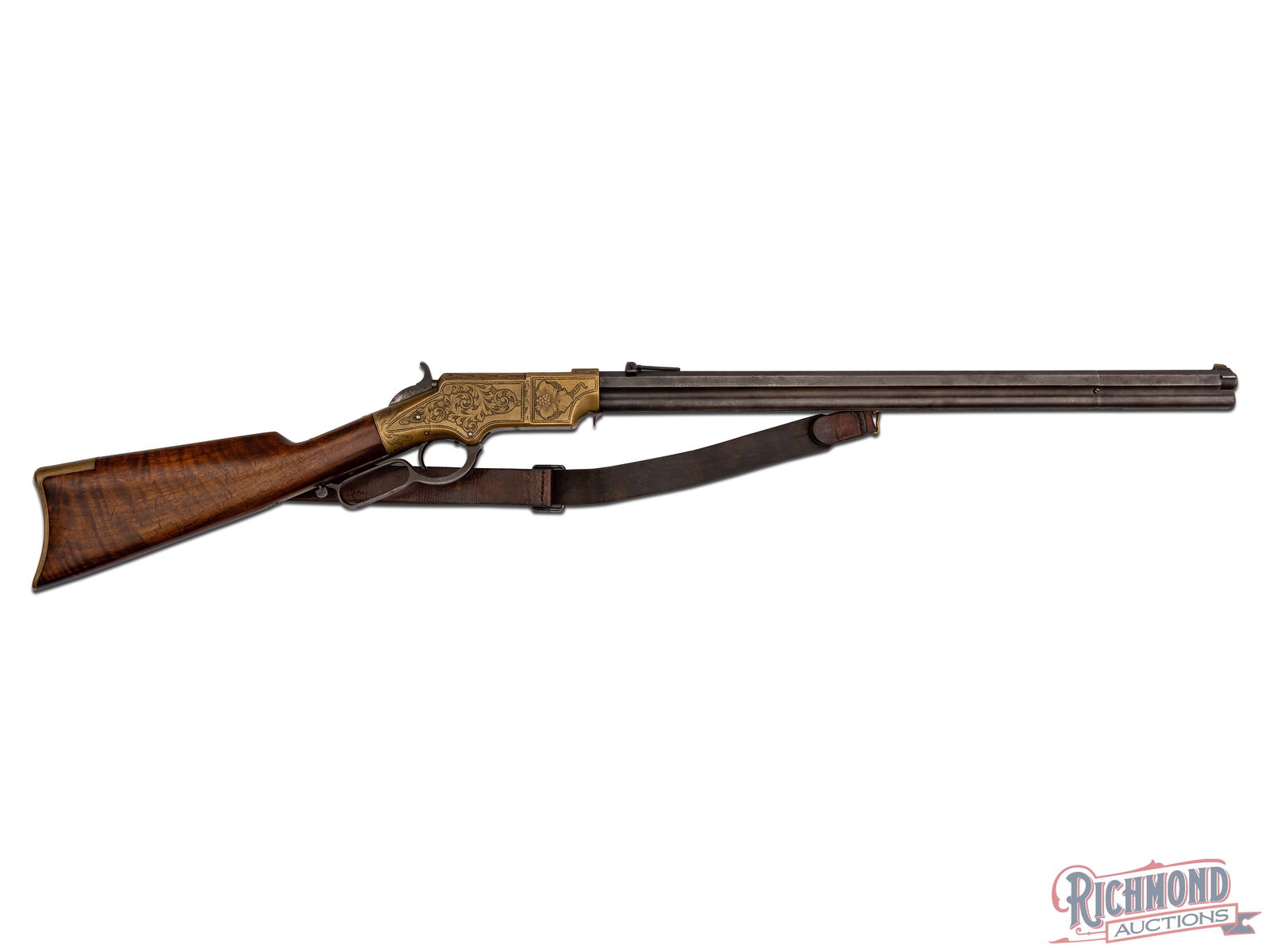 Collector Quality Hoggson Engraved Henry Model 1860 Lever Action Rifle ...
