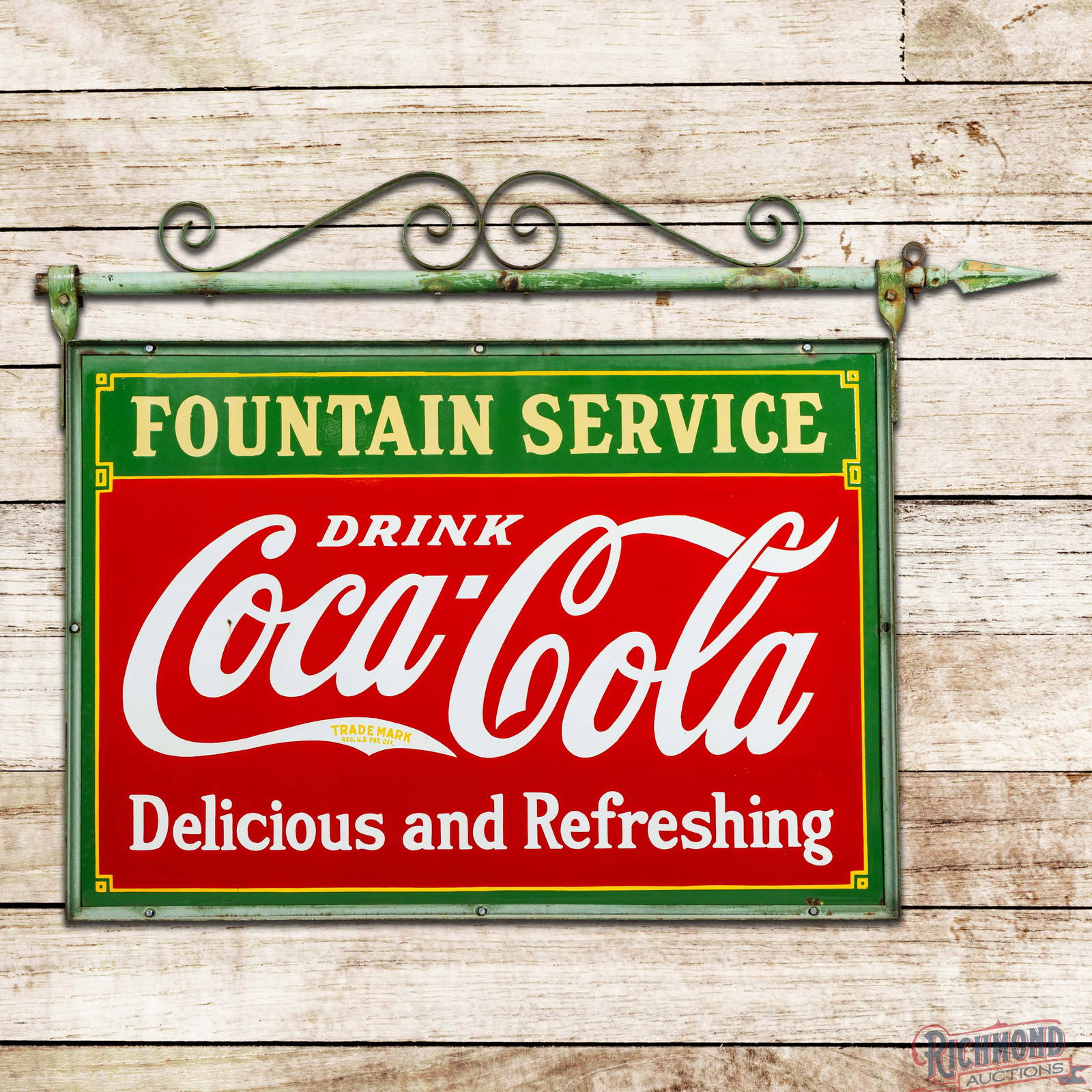 Fountain Service Drink Coca Cola Delicious & Refreshing Ds Porcelain ...