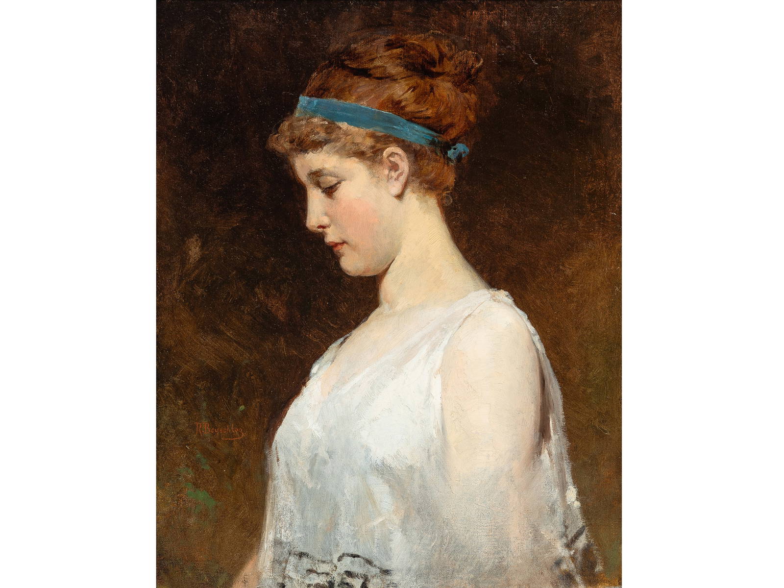 Robert Beyschlag, Noerdlingen 1838 - 1903 Munich, Portrait Of A Girl ...