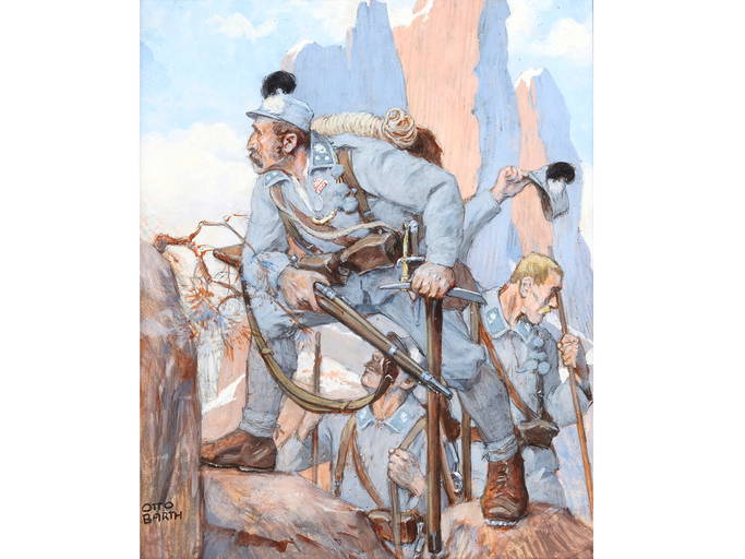 Otto Barth, Vienna 1876 1916 Vienna, Soldiers In The Dolomites