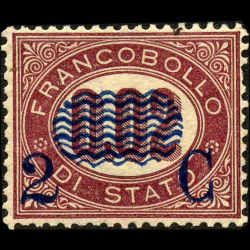 1878 Rare Italy 2c Overprint Stamp Mint Hinged