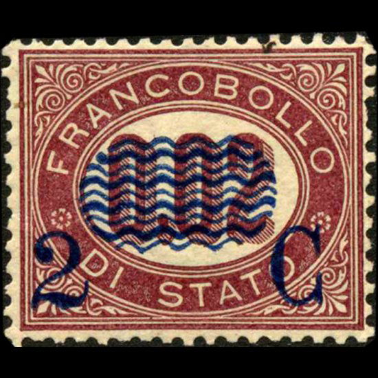 1878 RARE Italy 2c Overprint Stamp MINT Hinged