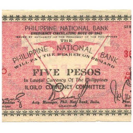 1943 Philippines 10 P Guerrilla Note Ww2