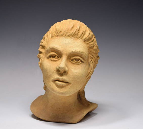 Lady Head Pottery Portrait Sculpture, Artist Signed (#0298) on Dec 29 ...