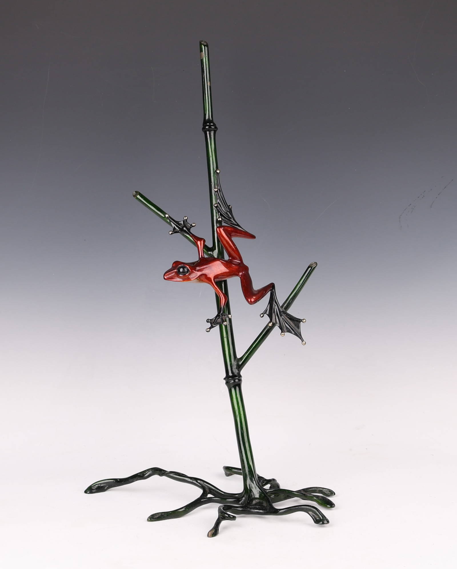 Tim Cotterill Bamboo Rare Frogman Polychrome Bronze Sculpture Auction