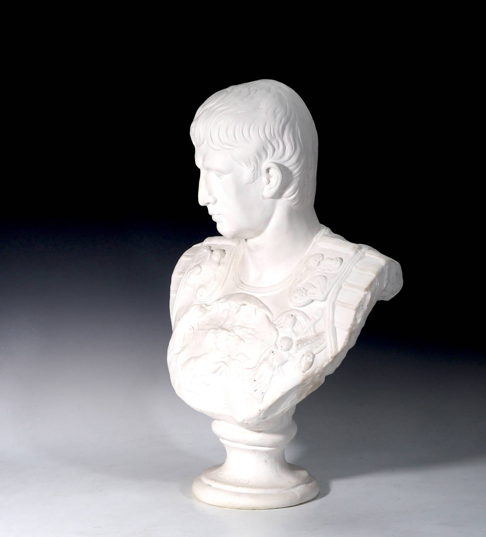 G. Cesare 23" Julius Caesar Plaster Bust Statue Auction