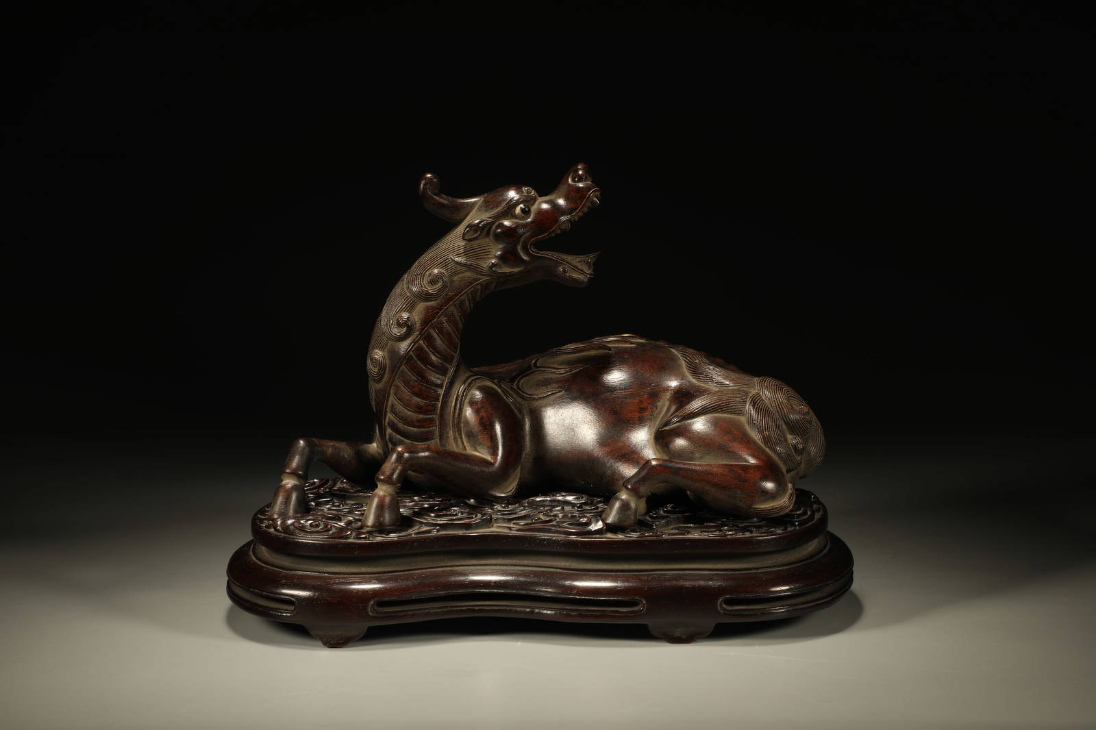 Agarwood Carved Beast Ornament Auction