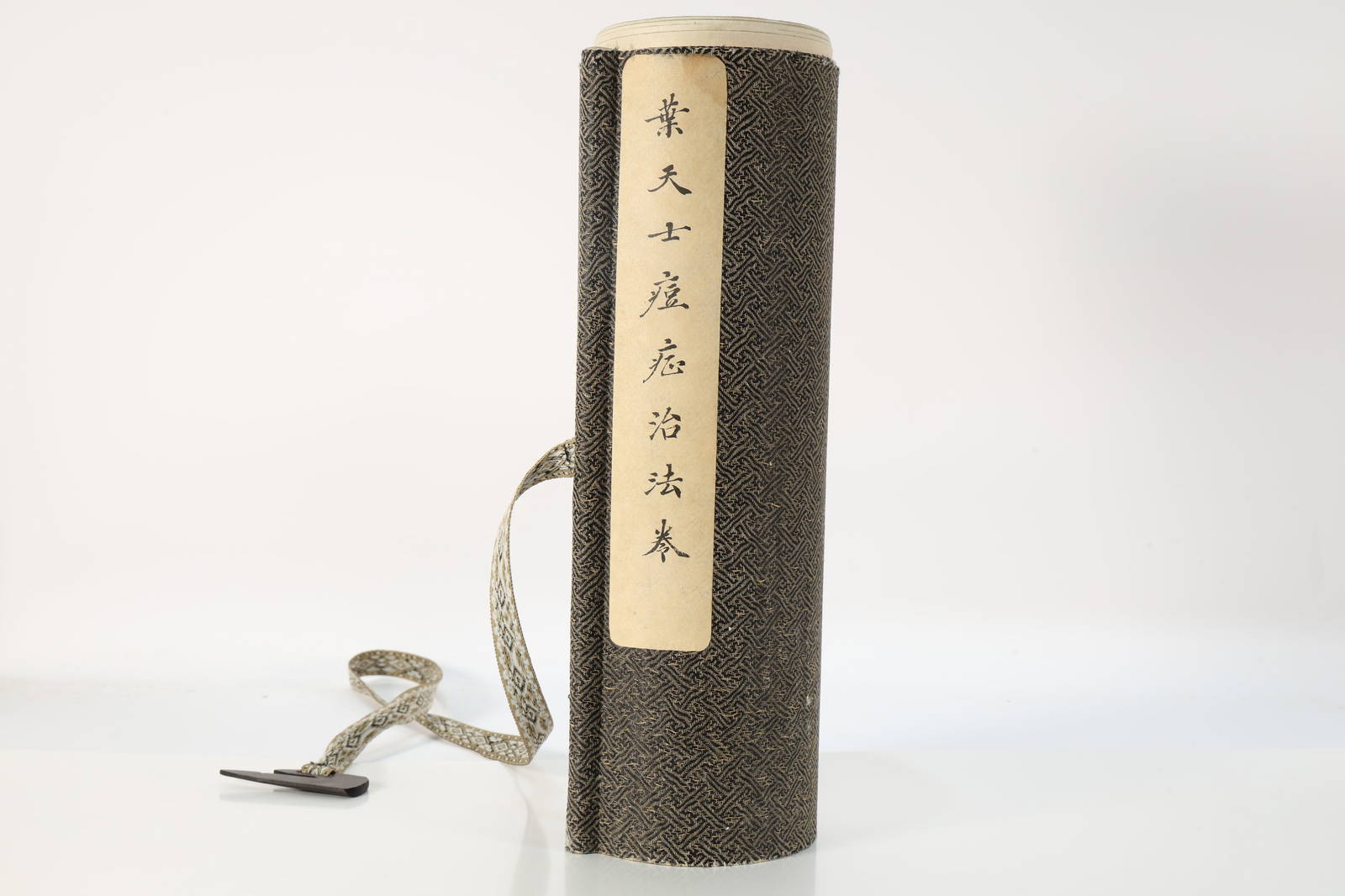 Chinese Medical Related Calligraphy Hand Scroll,ye Tianshi Mark Auction