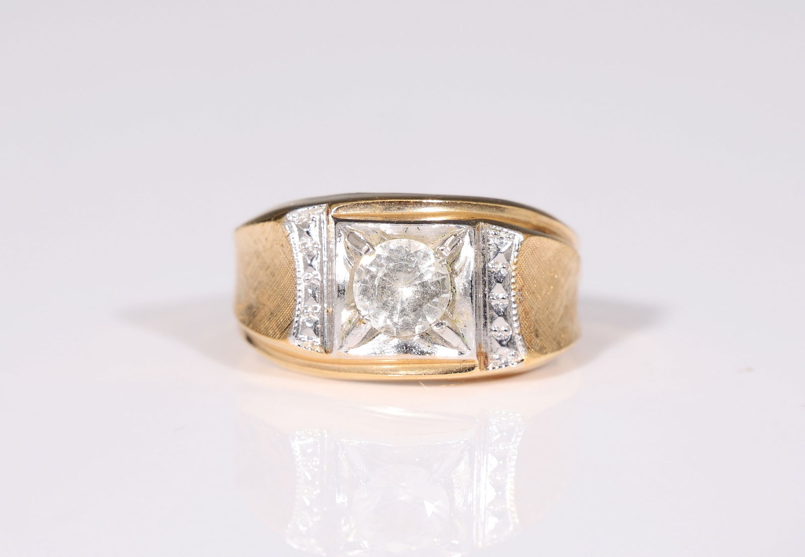 18k H.g.e Heavy Gold Electroplate Men Ring Auction
