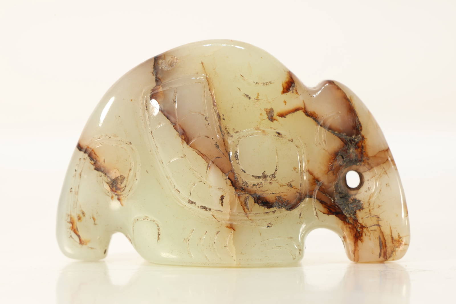 Jade Carved Beast Shape Ornament Auction