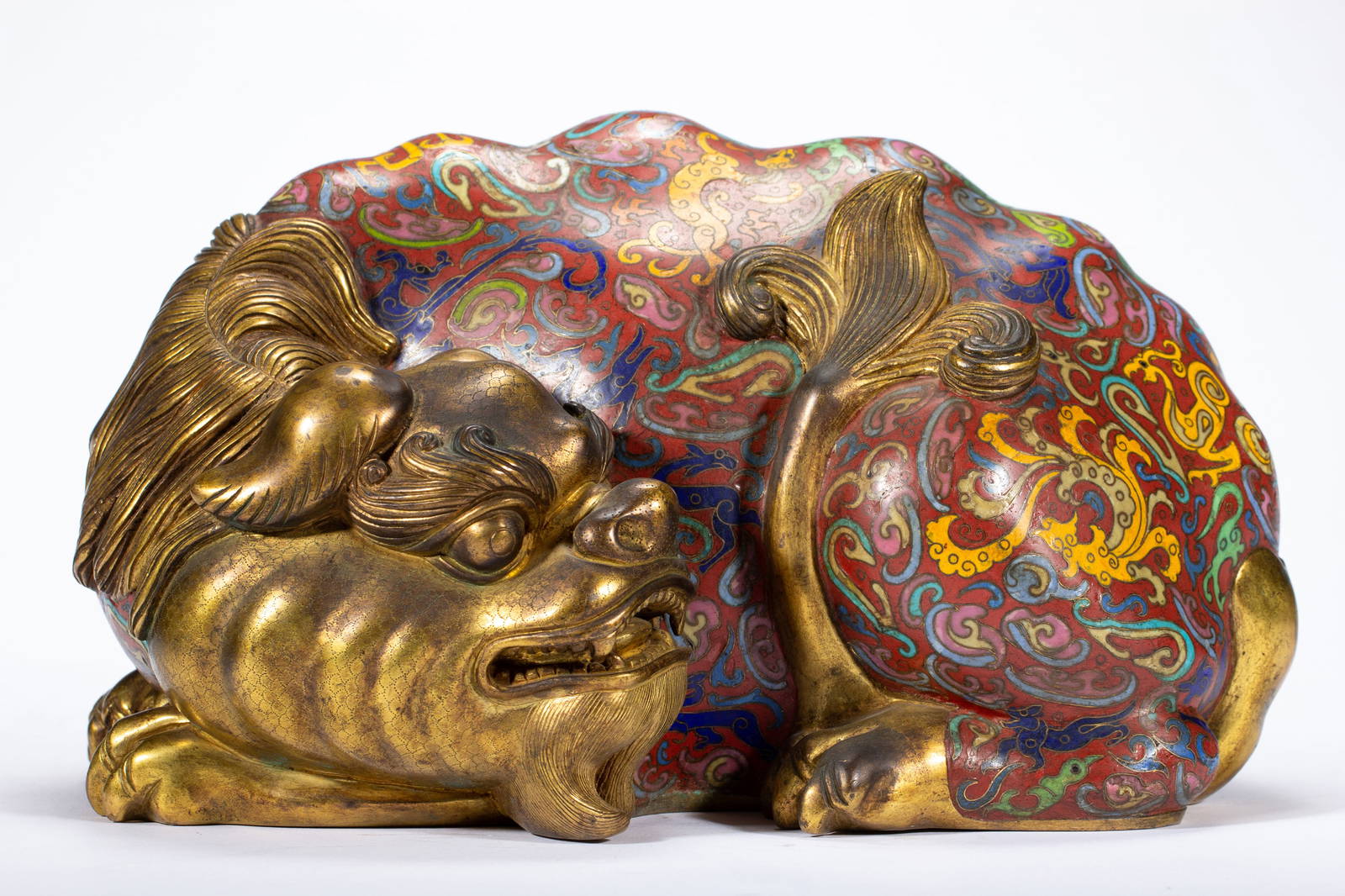 Bronze Cloisonne Carved Beast Shape Ornament Auction