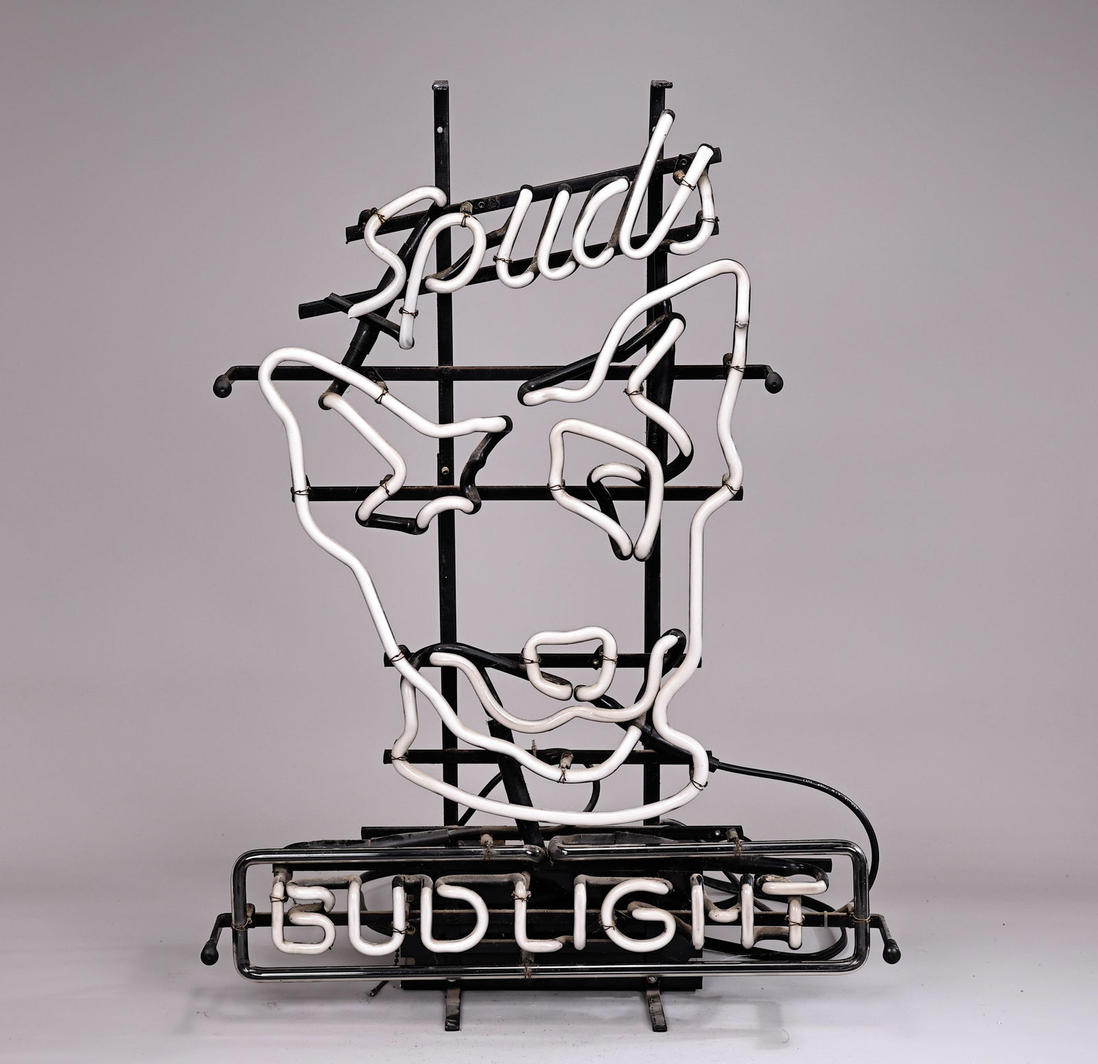 Spuds Mackenzie Beer Logo Bud Light Neon Sign Lamp, Light Bulb Broken ...